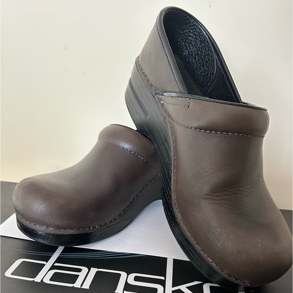 Dansko | Shoes | Dansko Burnished Brown Leather Professional Clog ...